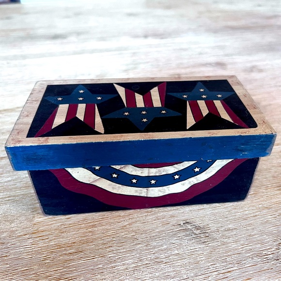 Accents | American Flag Wooden Storage Box | Poshmark